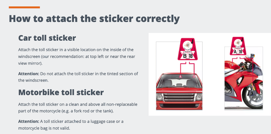 Vignette (motorway toll sticker) – My Graz